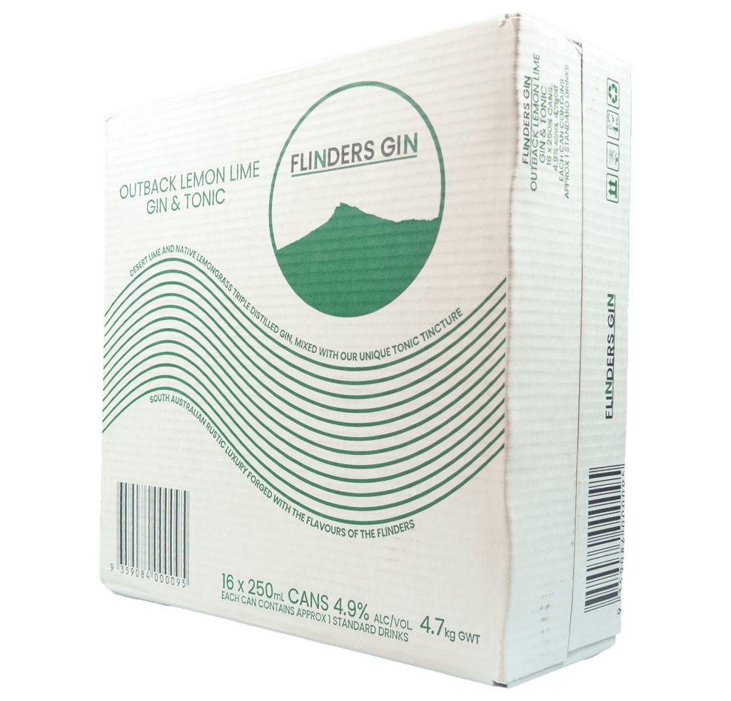 16 x 250mL Outback Lemon Lime G&T carton | Flinders Gin